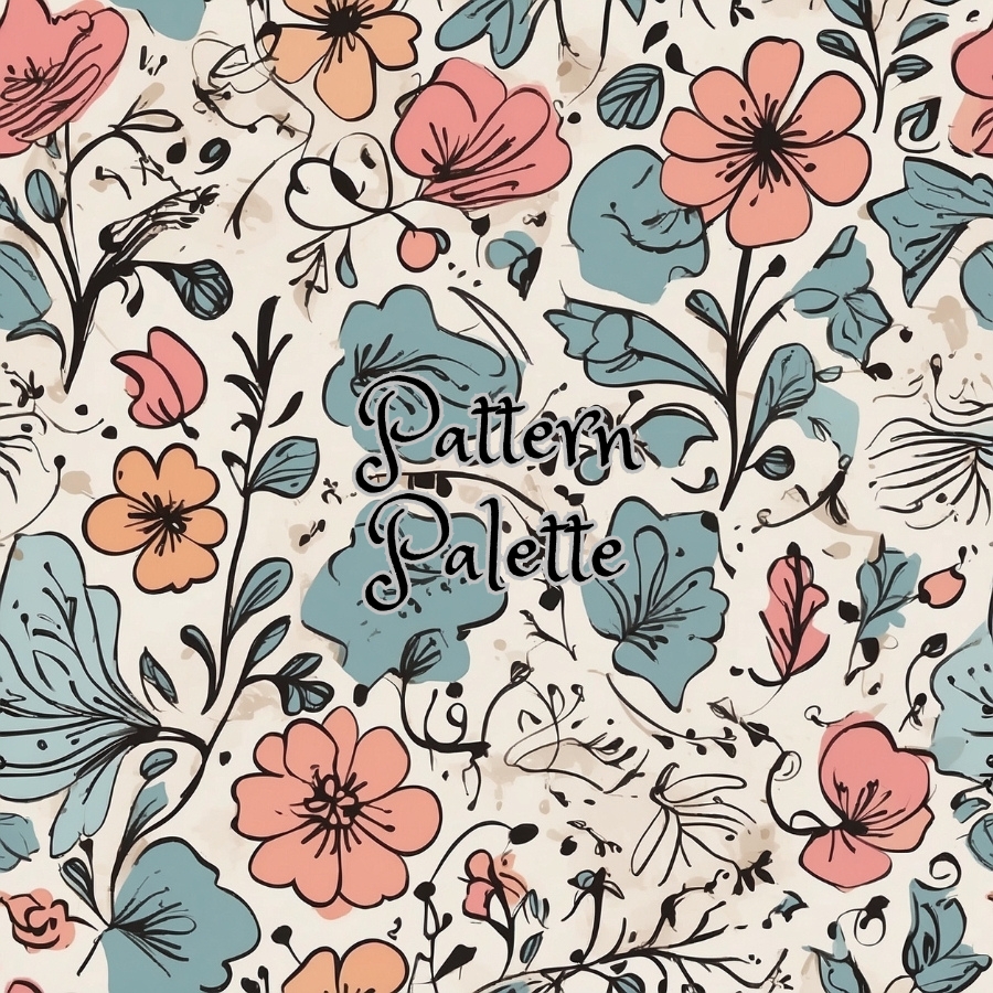 Springtime Sketches Seamless Pattern, Spring Floral Pattern, Fabric ...